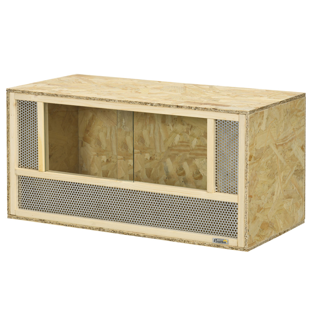PawHut Reptile Terrarium with Sliding Door - Ideal Habitat for Lizards
