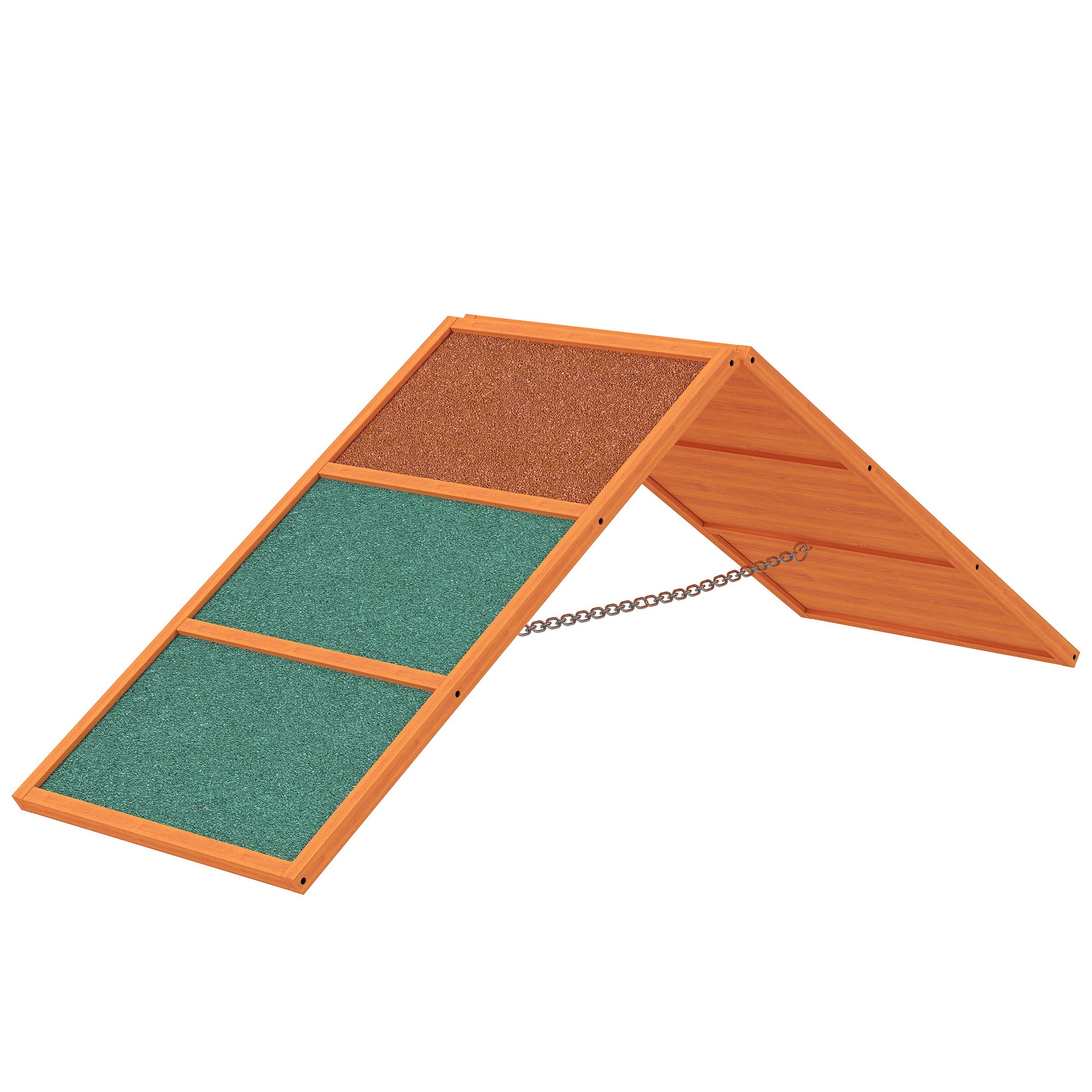 PawHut Pupstacle A-Frame Dog Agility Ramp with Non-Slip Surface Orange