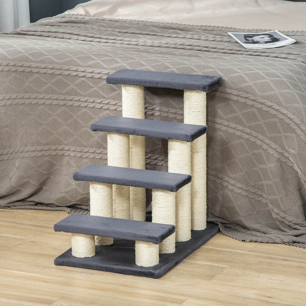 PawHut Stair-Shaped Cat Tree: Scratch, Climb & Play with Sisal Posts