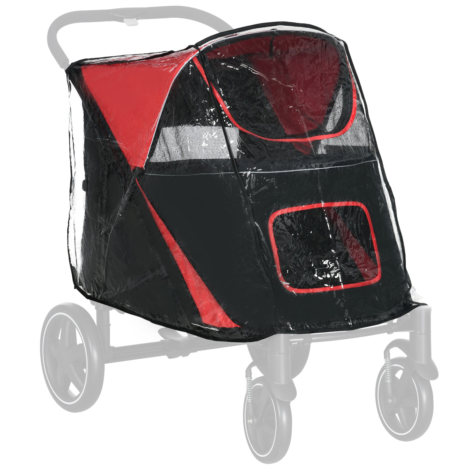 Pawhut Dog Stroller Rain Cover, Cover for Dog Pram Stroller, Buggy for ...