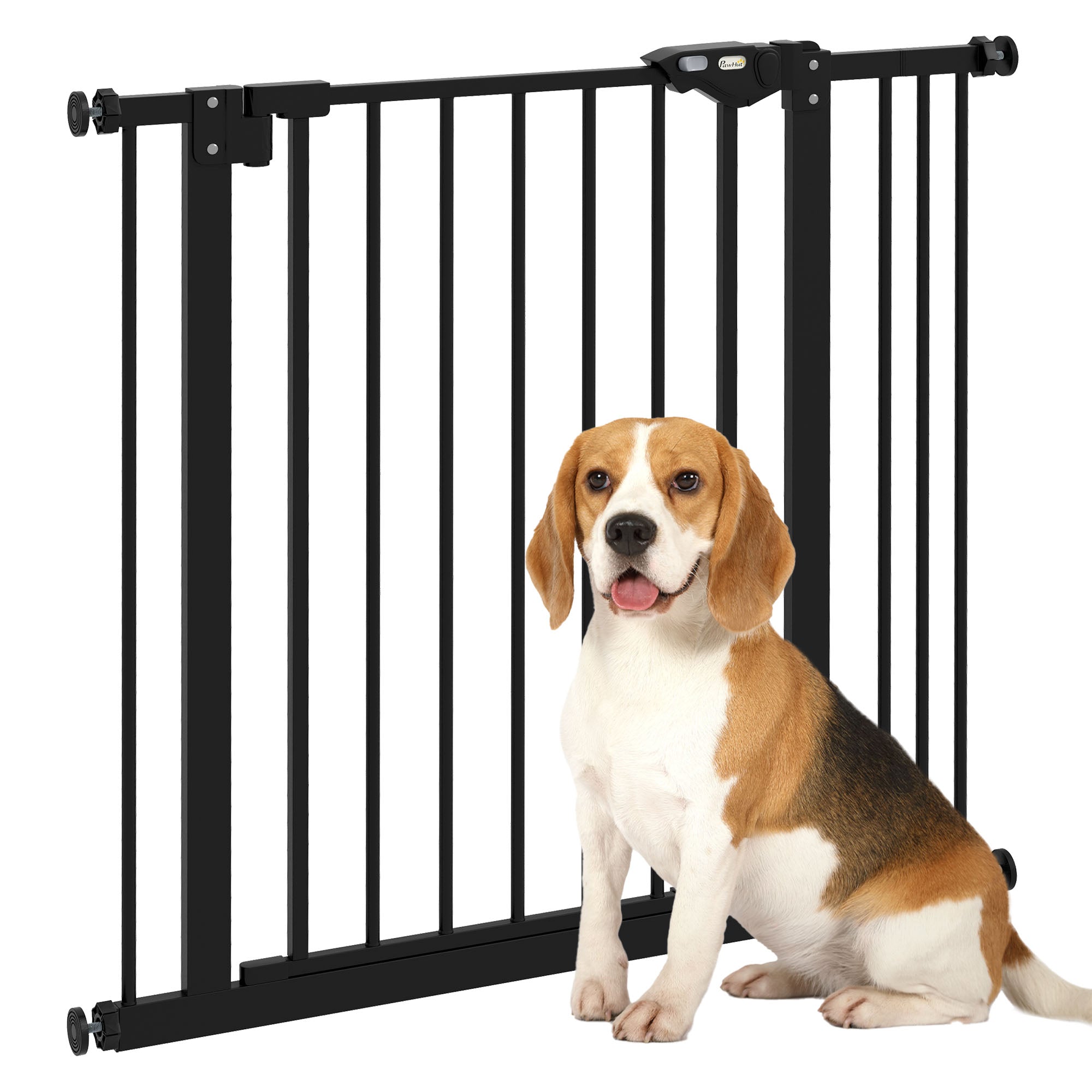 Pawhut Dog Gate Stair Gate Pressure Fit Pets Barrier Auto Close for ...
